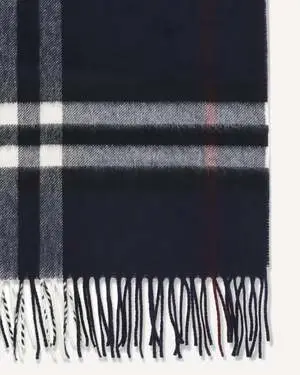Burberry Cashmere Check Scarf - Blue