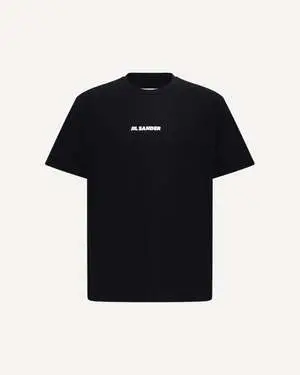 JIL SANDER Crewneck Cotton T-hirt With Printed Logo