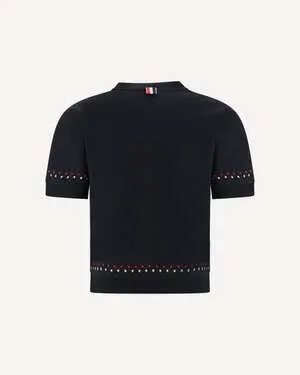 Thom Browne Snowflake Embroidered T-shirt