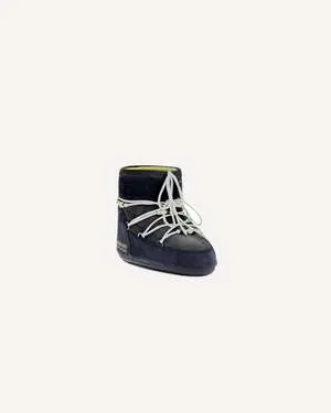 Moon Boot X Guest In Residence Icon Low Suede Boots With Embellished Laces - Blue