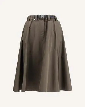 Prada Nylon Midi Skirt - Green