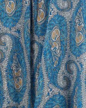 Etro Pleated Band Collar Paisley Print Shirt