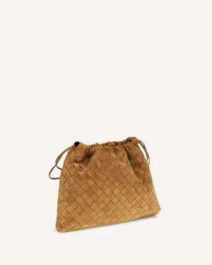 Bottega Veneta Pouch Dustbag In Suede - Beige