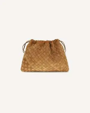 Bottega Veneta Pouch Dustbag In Suede - Beige