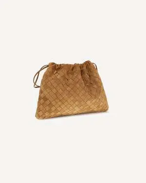 Bottega Veneta Pouch Dustbag In Suede - Beige