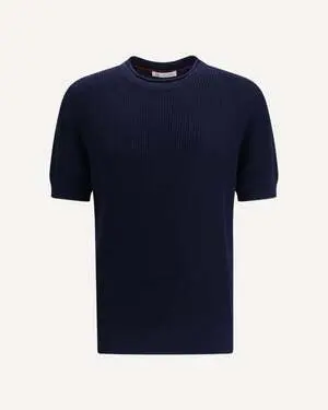 Brunello Cucinelli Cotton And Linen Blend Knit T-shirt