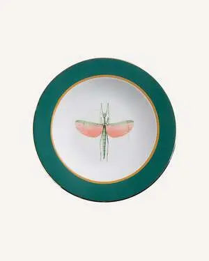 La DoubleJ Set Of 2 Soup Plates With Dragonfly Motif