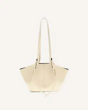 Yuzefi Large Mochi Shoulder Bag In Taupe Italian Leather