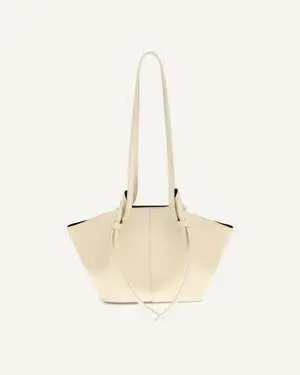 Yuzefi Large Mochi Shoulder Bag In Taupe Italian Leather
