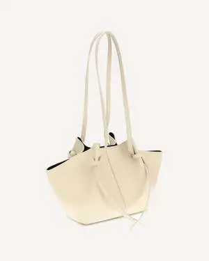Yuzefi Large Mochi Shoulder Bag In Taupe Italian Leather