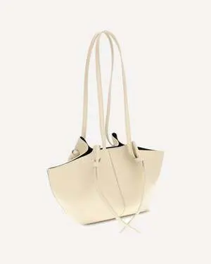 Yuzefi Large Mochi Shoulder Bag In Taupe Italian Leather