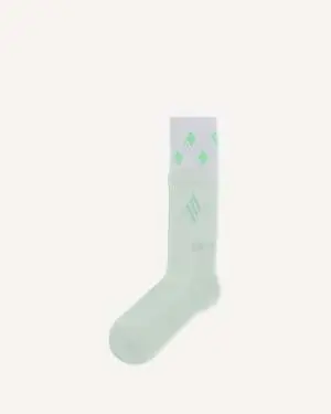 Attico Logo Cotton Socks - Green