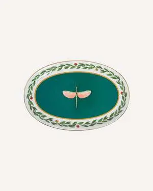 La DoubleJ Oval Serving Platter With Hand-painted Decoration