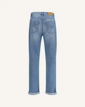 Brunello Cucinelli Cuffed Straight Leg Jeans