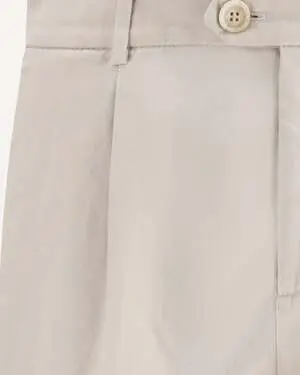 Brunello Cucinelli Cotton Tailored Pants - Cream