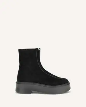 THE ROW Leather Boots - Black