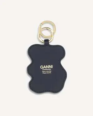 GANNI Teddy Bear Keyring With Heart Detail - Multicolour
