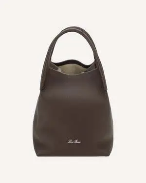 Loro Piana Small Bale Bucket Bag In Grained Leather