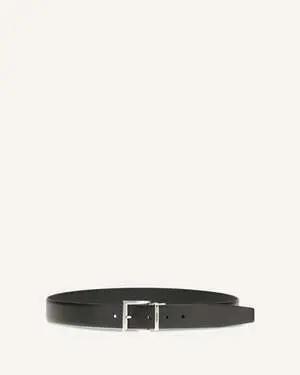 Prada Leather Belt With Silver Buckle
