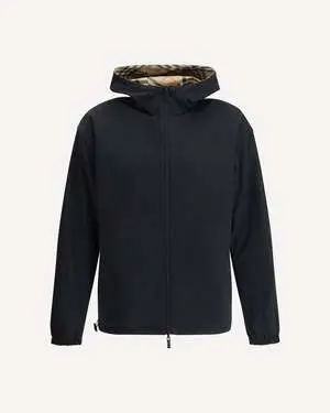 Burberry Reversible Checked And Plain Waterproof Jacket - Multicolour