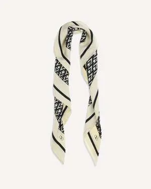 Valentino Garavani Silk Foulard With All-over Monogram Print