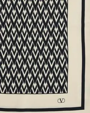Valentino Garavani Silk Foulard With All-over Monogram Print