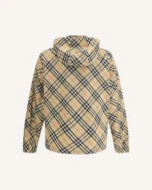 Burberry Check Print Hooded Jacket - Multicolour