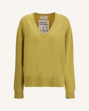 Extreme Cashmere N°457 Jack V-neck Cashmere Sweater - Yellow