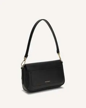 COCCINELLE Large C-me Lock Shoulder Bag - Black