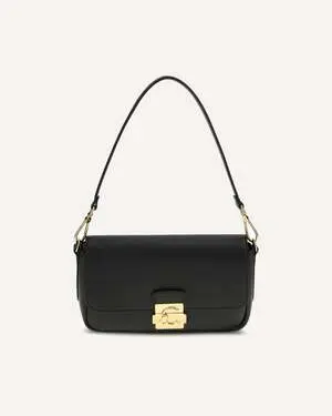 COCCINELLE Large C-me Lock Shoulder Bag - Black