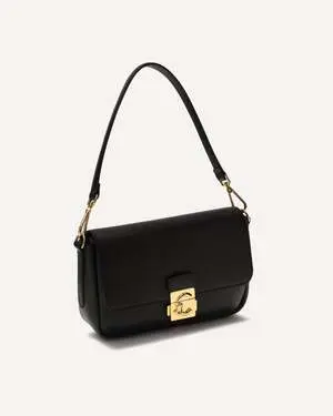 COCCINELLE Large C-me Lock Shoulder Bag - Black