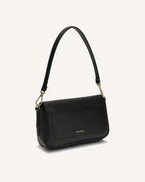 COCCINELLE Large C-me Lock Shoulder Bag - Black