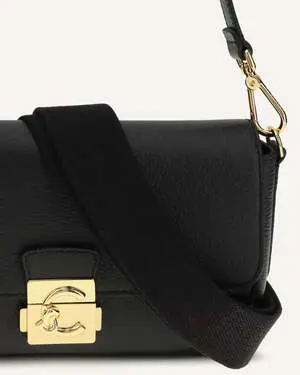 COCCINELLE Large C-me Lock Shoulder Bag - Black