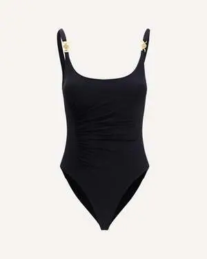 Versace Medusa '95 Gathered Swimsuit - Black