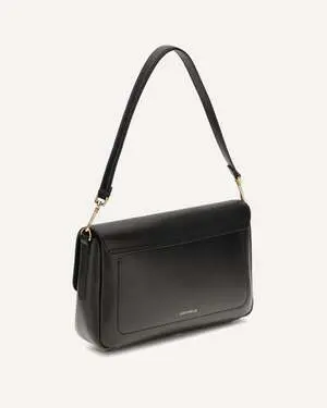 COCCINELLE C-me Lock Medium Shoulder Bag In Grained Leather
