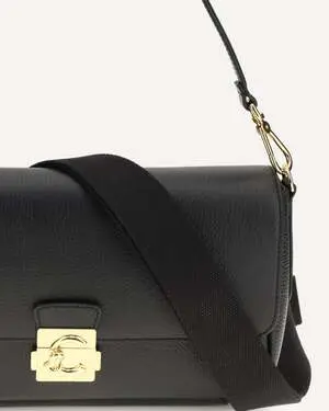COCCINELLE C-me Lock Medium Shoulder Bag In Grained Leather