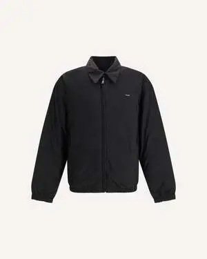 Prada Nylon Zip Jacket With Embroidered Logo