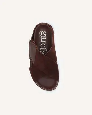 PEDRO GARCIA Danai Suede Sandals With Maxi Velcro Strap