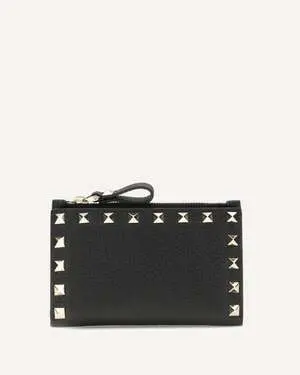 Valentino Garavani Leather Card Holder - Black