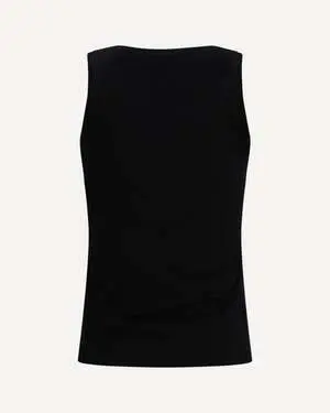 Balmain Paris Brush Print Tank Top - Black