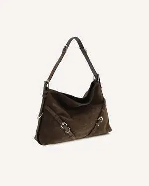 Givenchy Medium Voyou Shoulder Bag In Glossy Leather - Black