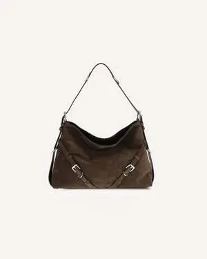 Givenchy Medium Voyou Shoulder Bag In Glossy Leather - Black