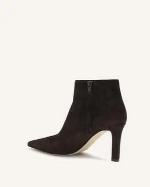 THE ROW Squared Toe Nappa Leather Ankle Boots