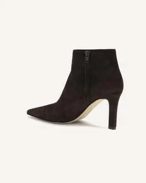 THE ROW Squared Toe Nappa Leather Ankle Boots