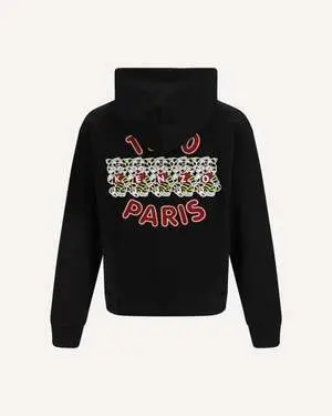 Kenzo Cotton Hoodie With Wild Tiger Embroidery