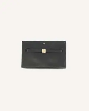 TOTEME Belted Leather Crossbody Bag - Black