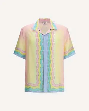 Casablanca All-over Onogra Jacquard Pattern Polo Shirt Ale