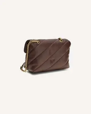 Pinko Love Mini Puff Leather Shoulder Bag