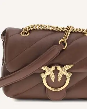 Pinko Love Mini Puff Leather Shoulder Bag