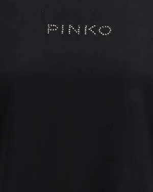 Pinko Rhinestone Embellished Cotton T-shirt